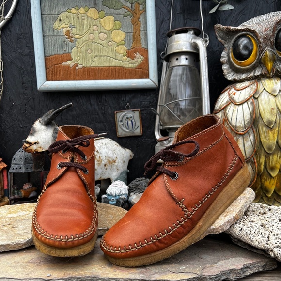 Clarks | Shoes | Rare Vintage Clarks Wallabee Crepe Sole Leather ...